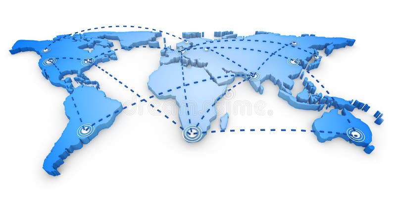 Mapa del mundo 3d stock de ilustración. Ilustración de mundo - 28679610