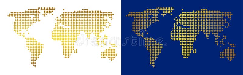 Mapa Del Mundo Abstracto Del Oro Ilustración del Vector - Ilustración ...