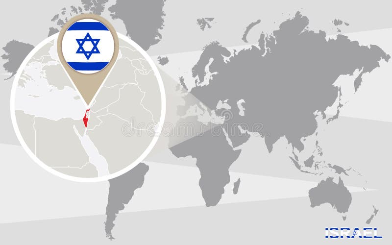 Mapa Magnificado De Israel Sobre El Mundo 3 Versiones Del Mapa Mundial ...