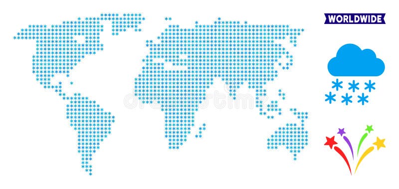 Mapa del mundo congelado ilustración del vector. Ilustración de modelo ...