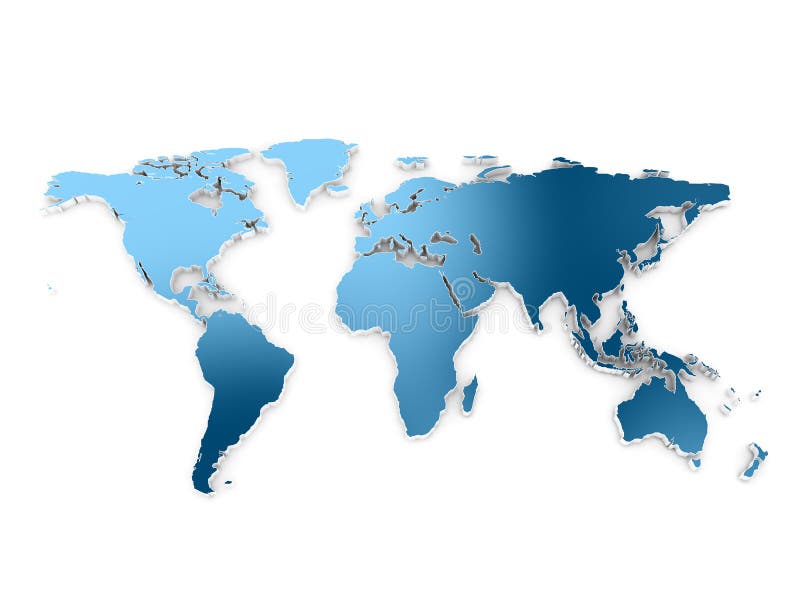 Mapa del mundo 3d stock de ilustración. Ilustración de recorrido - 33582343