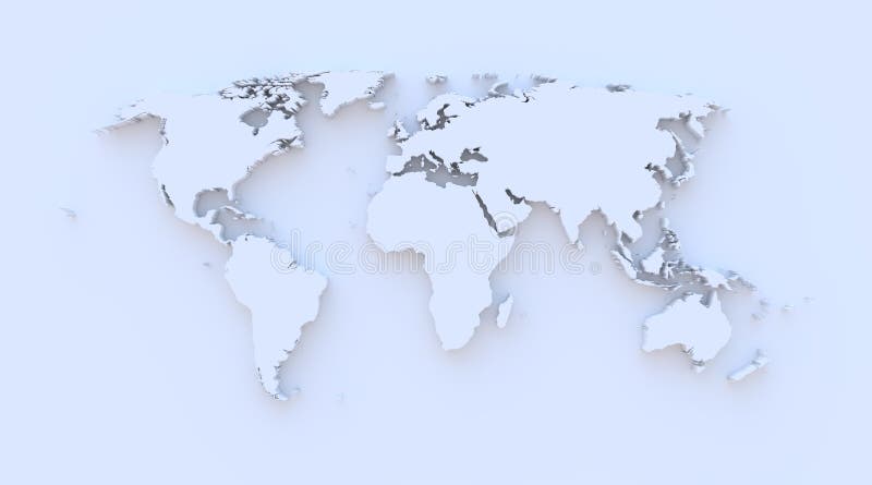 Mapa Del Mundo Azul 3d Ilustraciones Stock, Vectores, Y Clipart ...