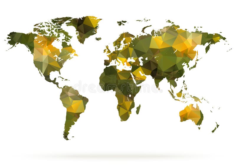 Mapa Del Mundo Poligonal Abstracto Ilustración del Vector - Ilustración ...