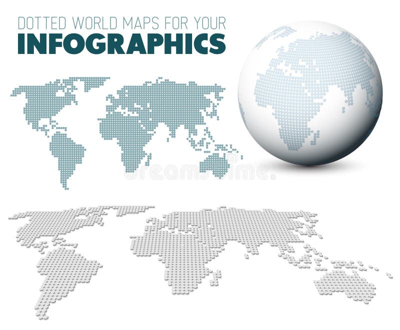 Mapa Del Mundo Y Globo Para Su Infographics Ilustración del Vector ...