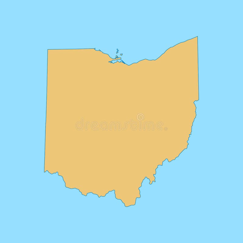 Mapa del ohio ilustración del vector. Ilustración de unido - 205824719