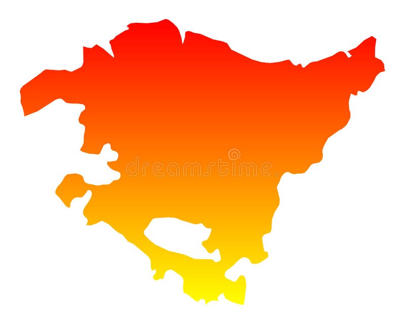 Mapa del País Vasco ilustración del vector. Ilustración de contorno - 168021625