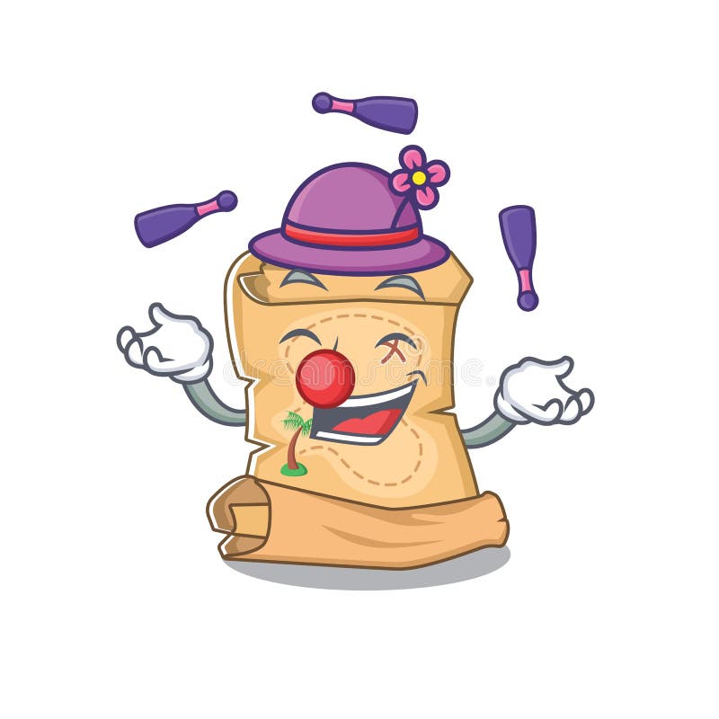 Mapa Del Tesoro Pasmado Aislado Con La Caricatura Ilustración del ...