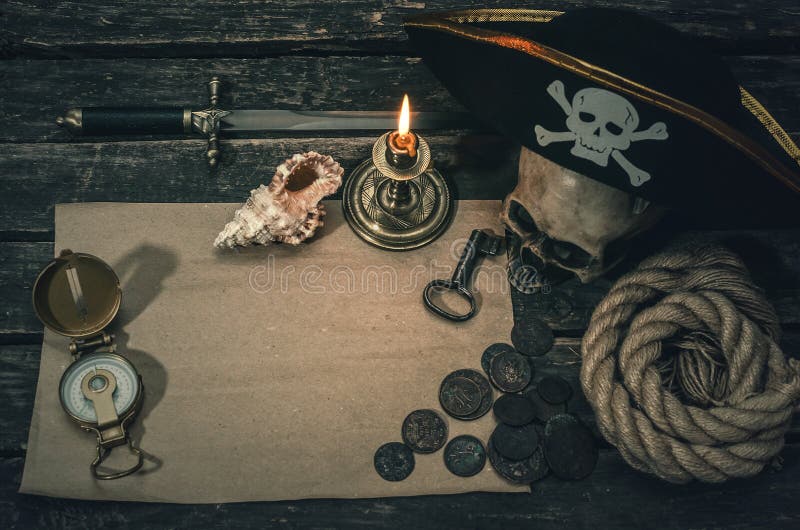 Mapa del tesoro del pirata foto de archivo. Imagen de concha - 130804334