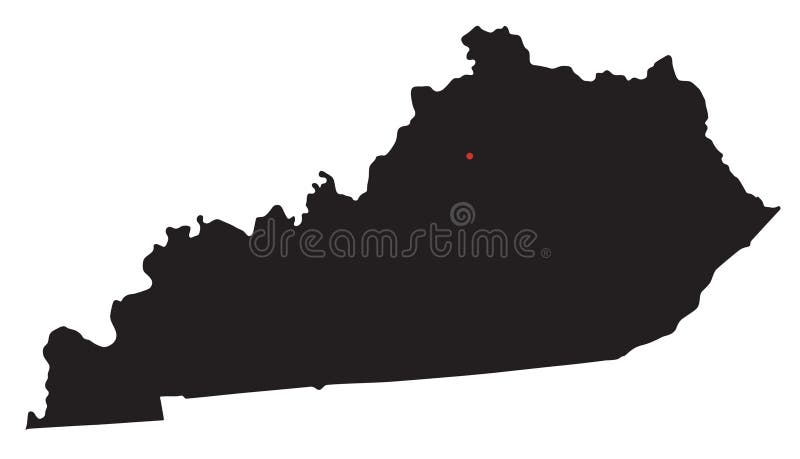 Mapa De Silueta De Kentucky Ilustración del Vector - Ilustración de ...