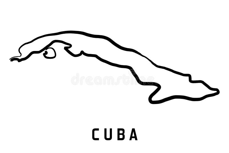 Mapa Dibujado a Mano En Isla Cuba Ilustración del Vector - Ilustración ...
