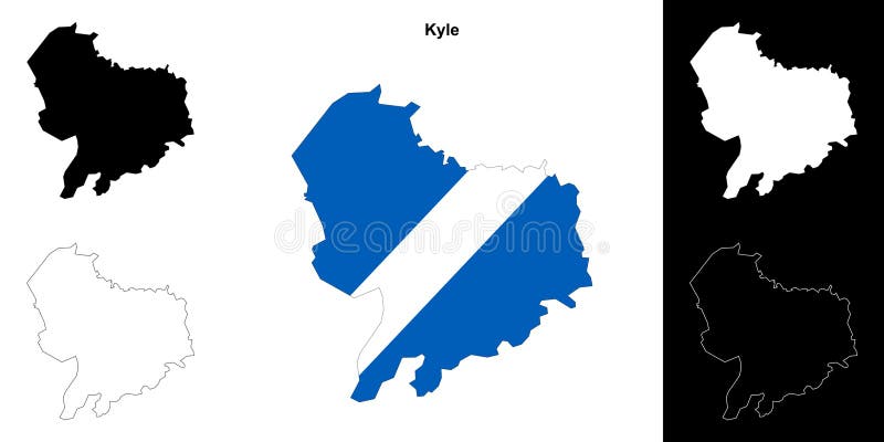 Mapa do contorno do Kyle ilustração do vetor. Ilustração de silhueta ...