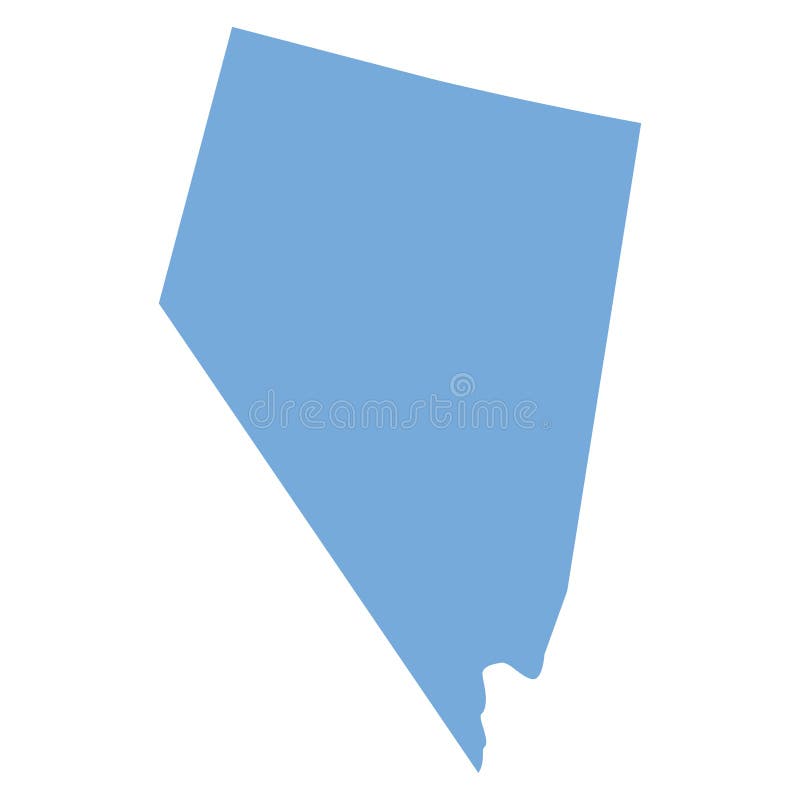 Mapa do estado de Nevada ilustração do vetor. Ilustração de fundo ...