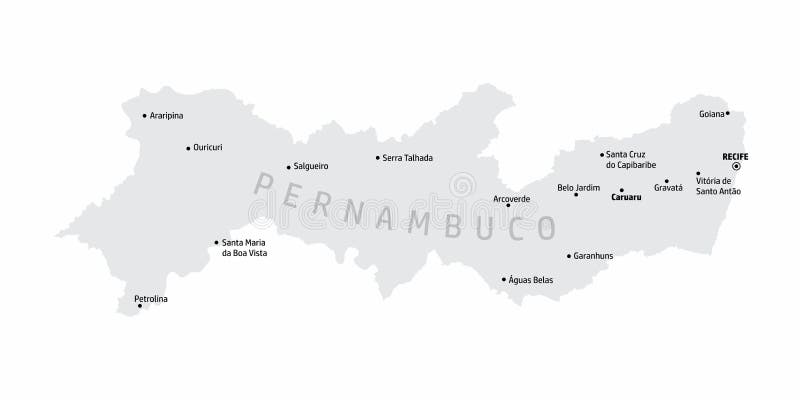 Mapa do estado pernambuco ilustração stock. Ilustração de silhueta ...