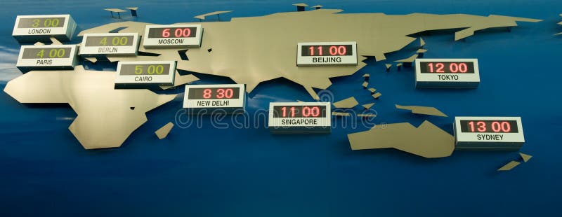 Mapa De Fuso Horário. Mapa Mundial Detalhado Com Nomes De Países ...