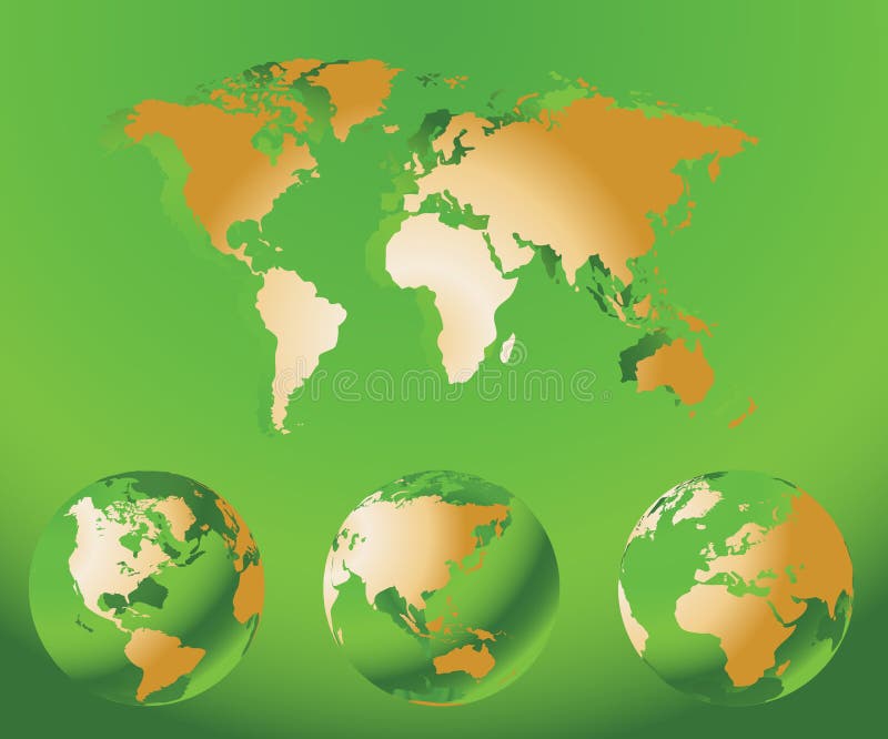 Mapa do globo do mundo ilustração do vetor. Ilustração de oceano - 9703606