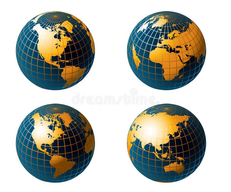 Mapa do globo do mundo ilustração do vetor. Ilustração de ciência - 9703656