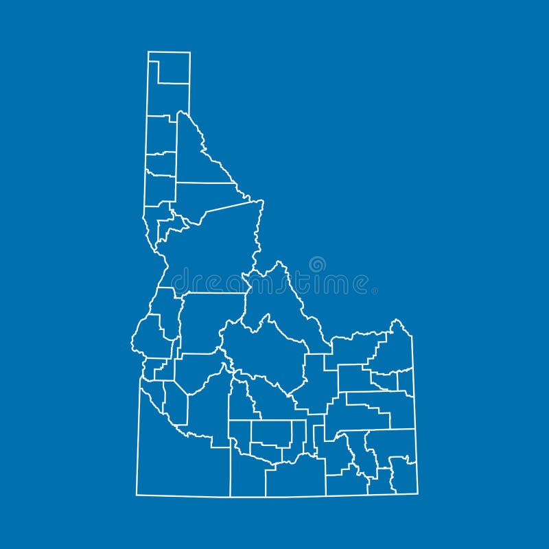 Mapa do idaho ilustração do vetor. Ilustração de mapa - 204824247