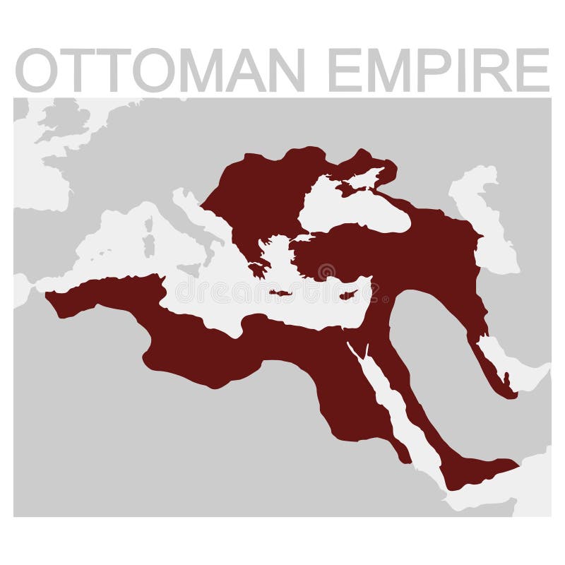 Mapa do império otomano ilustração do vetor. Ilustração de desenho ...