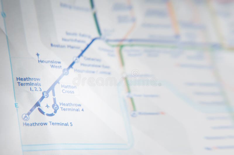Mapa do metro de Heathrow foto de stock. Imagem de fastest - 56940196