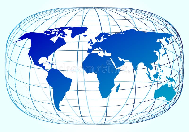 Mapa do mundo ilustração do vetor. Ilustração de estilo - 10767789