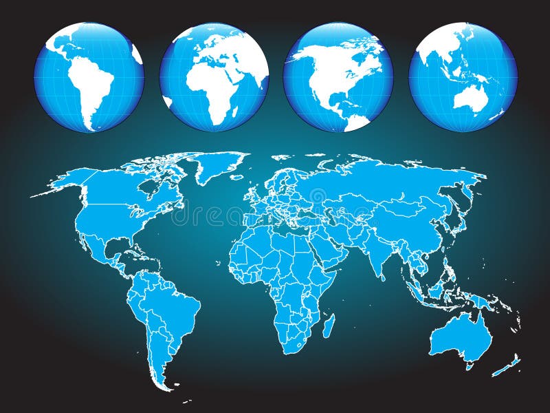 Mapa do mundo ilustração do vetor. Ilustração de arte - 9463054