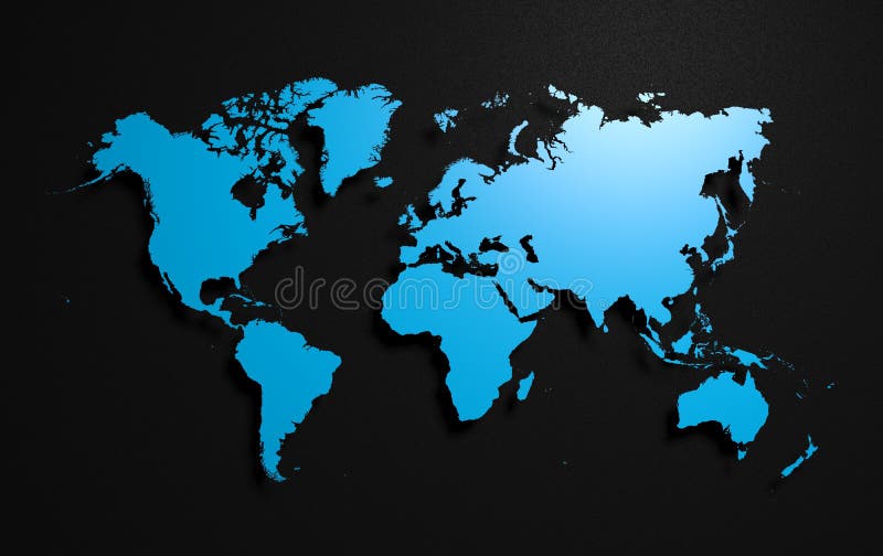 Mapa do mundo da terra ilustração stock. Ilustração de oceano - 32564312