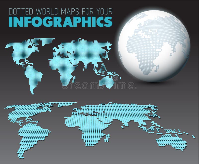 Mapa Do Mundo E Globo Para Seu Infographics Ilustração do Vetor ...