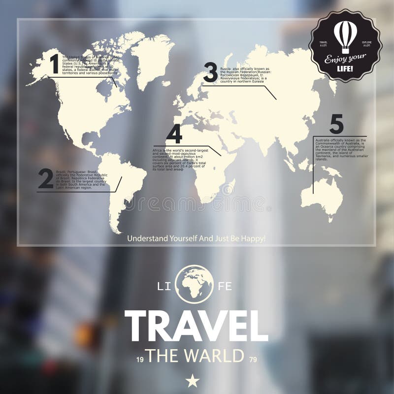 Mapa do mundo Infographics ilustração do vetor. Ilustração de ...