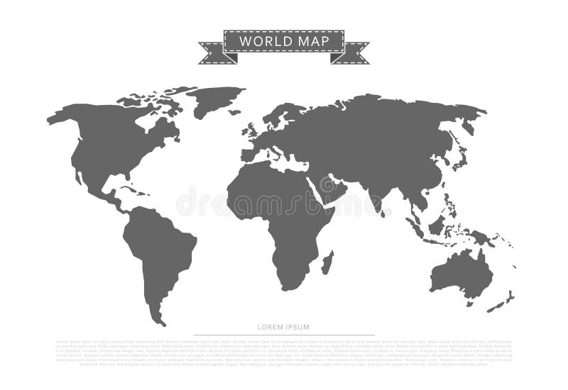 Mapa do mundo liso ilustração do vetor. Ilustração de conceito - 126416763