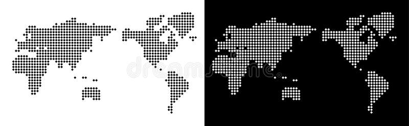 Mapa do mundo do pixel ilustração do vetor. Ilustração de conceito ...