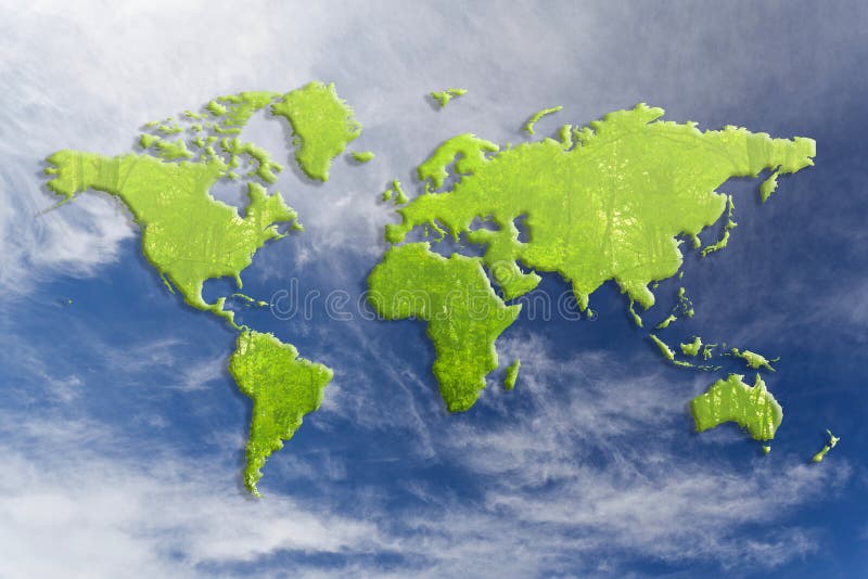 Mapa do mundo verde ilustração stock. Ilustração de verde - 36571444