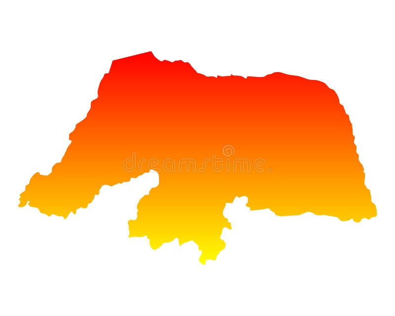 Mapa Do Rio Grande Do Norte Ilustração do Vetor - Ilustração de isolado ...