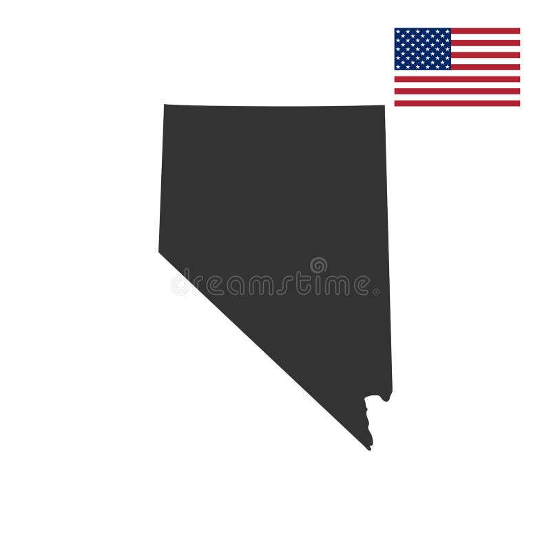Mapa Do U S Estado De Nevada Ilustração do Vetor - Ilustração de norte ...