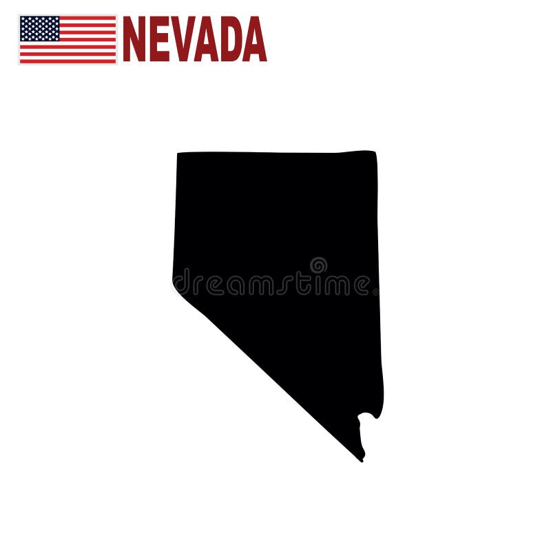 Mapa Do U S Estado De Nevada Em Um Fundo Branco Ilustração do Vetor ...