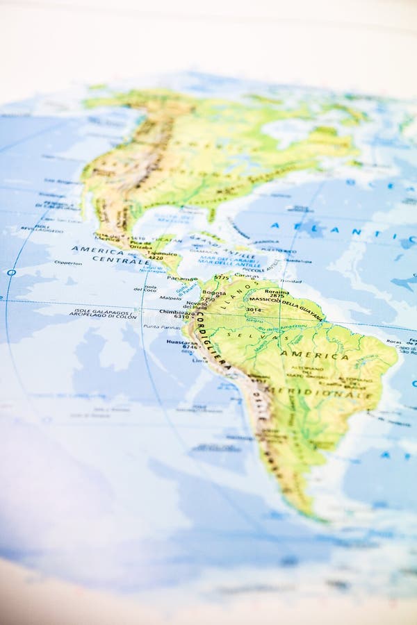 Mapa dos Americas imagem de stock. Imagem de viajar, oceanos - 30279777
