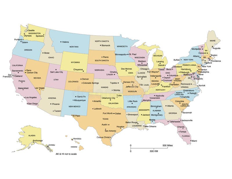 O Mapa Detalhado Dos EUA Que Incluem Alaska E Havaí O Estados Unidos Da ...
