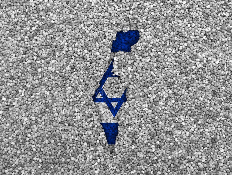 Mapa E Bandeira De Israel Em Sementes De Papoila Imagem de Stock ...