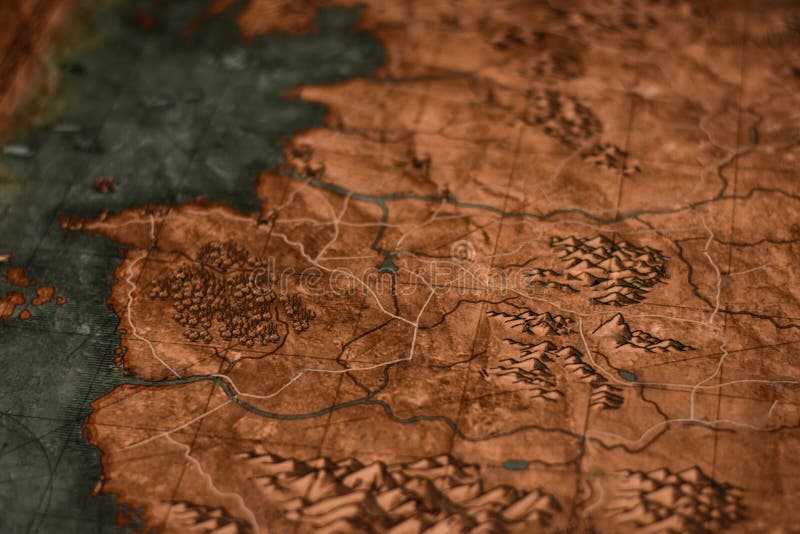 Mapa Exhausto Viejo Del Mundo Medieval Foto de archivo - Imagen de ...