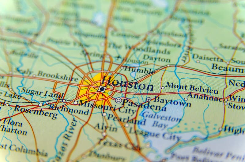 Houston en mapa foto de archivo. Imagen de tejas, paginaciones - 114073812
