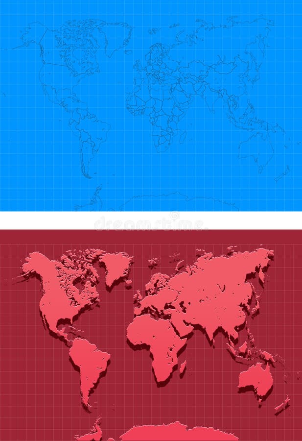 Mapa-Ilustração-mapas Mundiais Ilustração do Vetor - Ilustração de ...