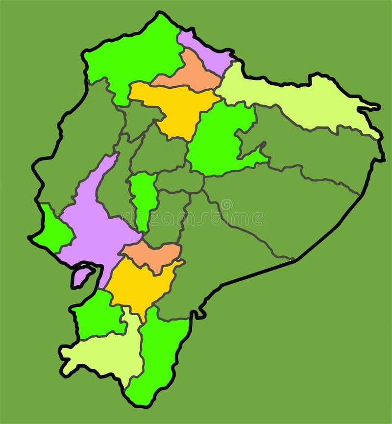 Mapa Ilustrado De Ecuador Ilustraci?n Del Vector Ilustración del Vector ...