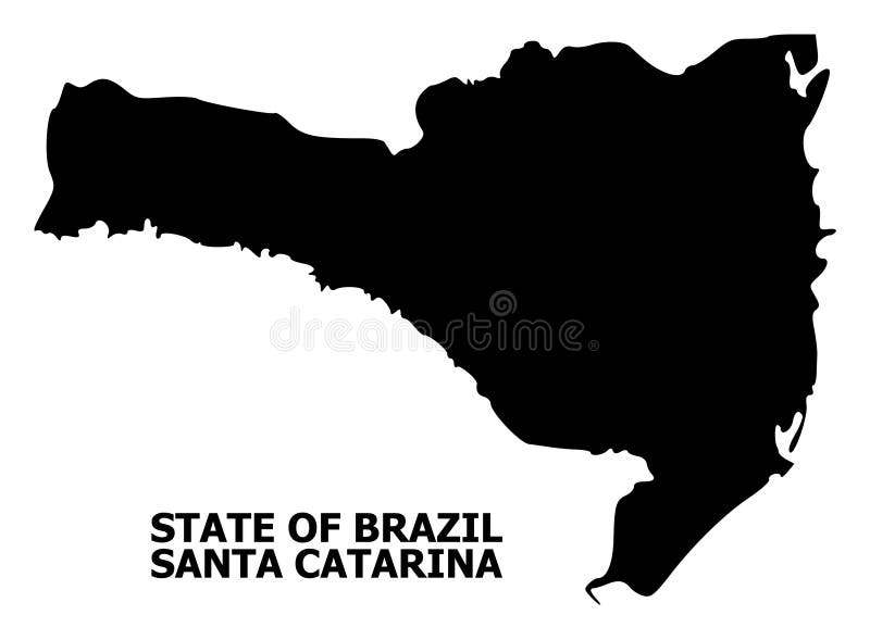 Mapa Administrativo E Político De Santa Catarina Com Bandeira