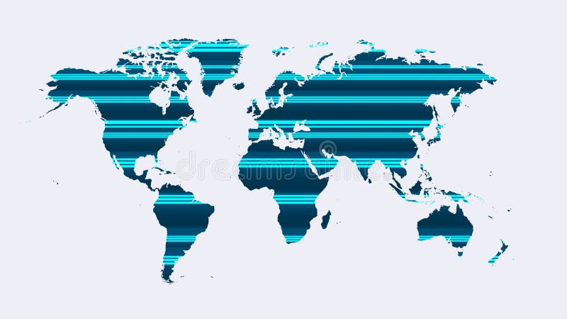 Mapa Macio Do Mundo Com Ligth Azul Ilustração Stock - Ilustração de ...
