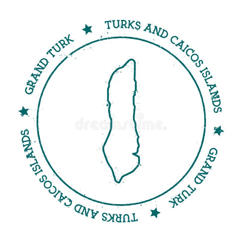 Mapa Magnífico Del Vector De Turk Island Ilustración del Vector ...