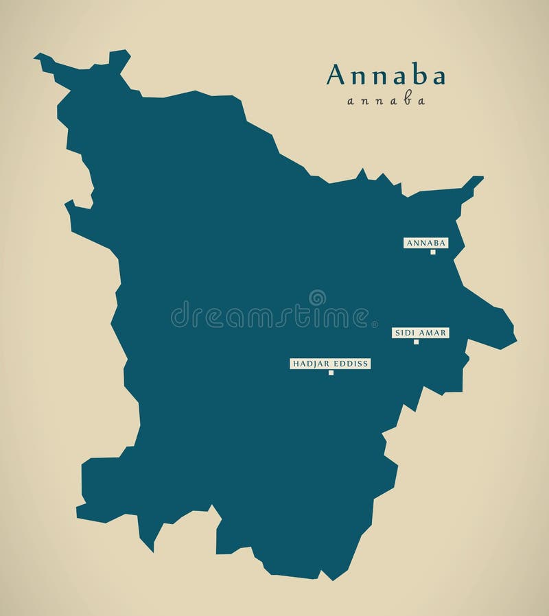 Mapa moderno - Annaba DZ stock de ilustración. Ilustración de plano ...