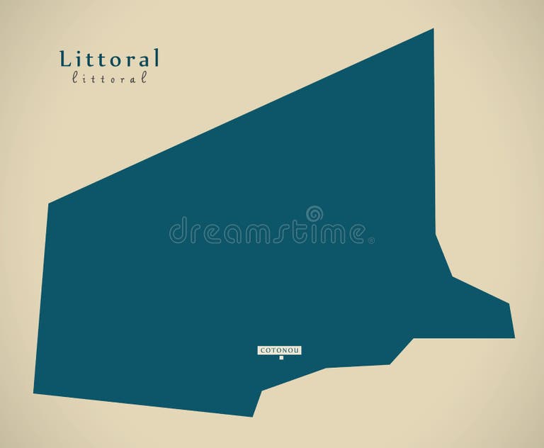 Mapa moderno - BJ litoral stock de ilustración. Ilustración de ...