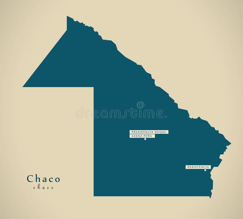 Mapa moderno - Chaco AR stock de ilustración. Ilustración de condado ...