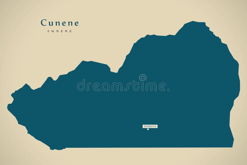 Mapa moderno - Cunene AO stock de ilustración. Ilustración de ...