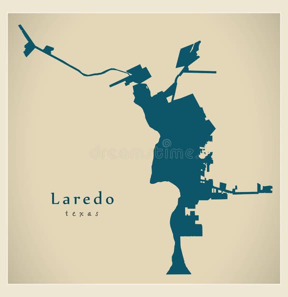 Mapa Moderno Da Cidade - Cidade De Laredo Texas Dos EUA Ilustração do ...