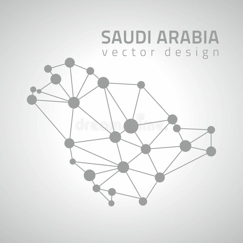 Mapa Moderno Del Esquema Del Punto Del Vector De La Arabia Saudita De ... Mapa Moderno Del Esquema Del Punto Del Vector De La Arabia Saudita De ...